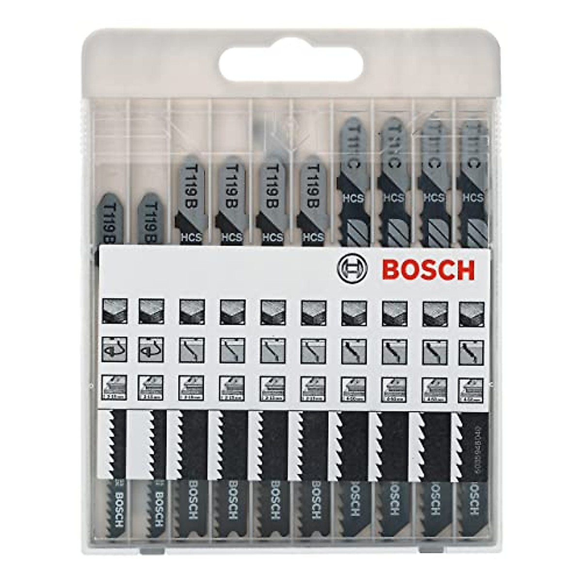 Bosch 2607010629 Jigsaw Blade-Set "x-Pro Line" For Wood 10 Pcs