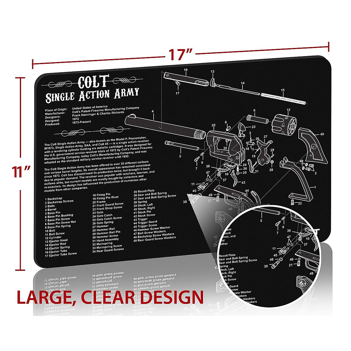 TekMat for use with Colt Single Action Army - SAA