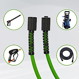 PWACCS Pressure Washer Hose for Power Washer – 3600 PSI Kink Resistant Pressure Washing Extension Hose 50 FT x 1/4" – Universal Electric Power Wash Hose for Replacement – Compatible with M22 Fittings
