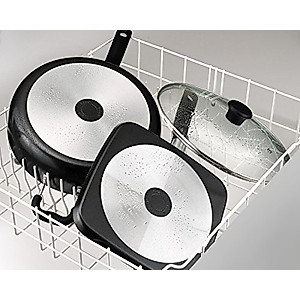 T-fal Specialty Ceramic Nonstick Grill Pan, 10.25 Inch, Oven Broiler Safe 350F, Cookware, Pots and Pans, Black