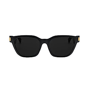 Flows Bandwidth - Smart Bluetooth Audio Sunglasses with Open Ear Headphones - Voice Control - Polarized UVA/UVB Lenses - For Men and Women - Prescription (Rx) Ready - Bruno Frames (Black)