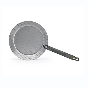 de Buyer MINERAL B Carbon Steel Steak Pan - 11” - Ideal for Searing & Browning Meat - Naturally Nonstick - Made in France