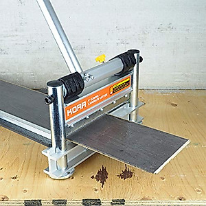 KORR KMAP001 9 inch Laminate Flooring and Siding Cutter with Heavy Duty Fixed Aluminum Fence and Built-in Precision Angled Miter Settings with BONUS Honing Stone