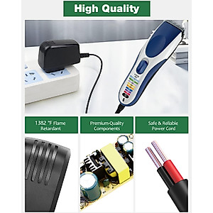 Charger for Wahl Trimmer 9818L 9818 9888L 9854L 9876L 9864 Shaver Groomer Clipper, 4.2V AC Adapter for S003HU0420060 S004mu0400090 9854-600 97581-405 9867-300 79600-2101 97581-1105, JOVNO Power Cord
