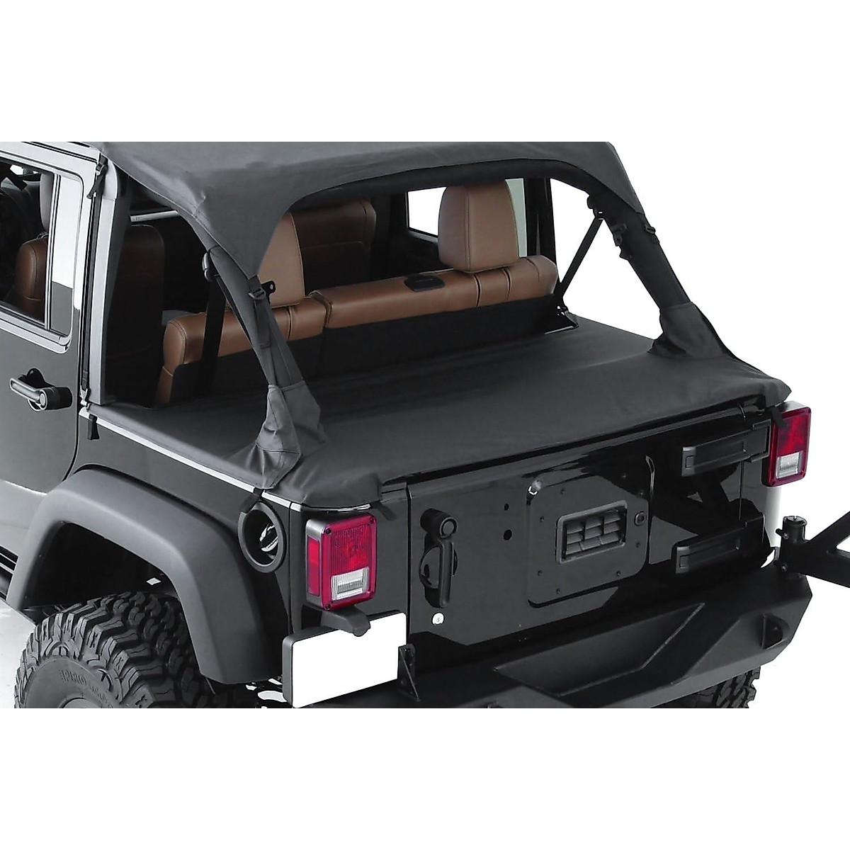 Smittybilt XRC Gen 1 Rear Bumper with Hitch and Tire Carrier (Black) - 76856