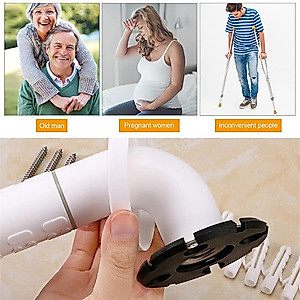 Grab Bars Anti Slip Shower Handle Bathroom Grab Bar Hand Rail Support Assist Bath Handles Bathroom Balance Bars for Handicap Elderly Injury