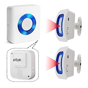 Wireless Indoor Motion Sensor Alarm, Bed Alarm and Fall Prevention for Elderly/Dementia Patients/Kids (2 Motion Detector +1 Receiver)