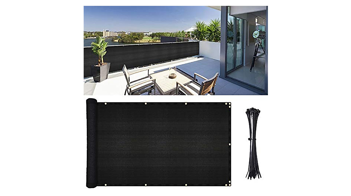 DearHouse Balcony Privacy Screen Cover - 16.5ft UV & Privacy Shield