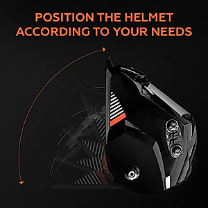 Manusage Large Viewing Screen True Color Solar Power Auto Darkening Welding Helmet, Wide Shade 4/5-9/9-13 for Tig Mig Arc Weld Grinding Welder Mask,16800FSH