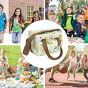 Vomgomfom Lunch Bag Box with Adjustable Shoulder Strap - Portable Lunch Bag, Foldable Lunch Bag for Travel