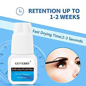 Individual Lash Glue 5ML Cluster Lash Glue Long Lasting Eyelash Glue for Self Application Lash Cluster Glue for Individual Clusters Extensions Adhesive Black Eyelash Glue