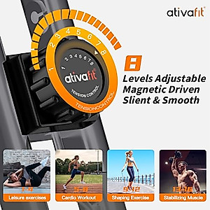 ATIVAFIT Exercise Bike Foldable Fitness Indoor Stationary Bike Magnetic 3 in 1 Upright Recumbent Exercise Bike for Home Workout (Grey)