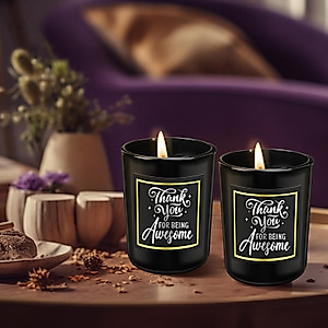 MTLEE 24 Pcs Scented Candles Gift Set 2.5 oz CNA Week Candles May You Be Proud of The Work You Do Candles Thank You Gifts for Employee Appreciation Teachers Graduation,24 Scented(Thank You,Black)