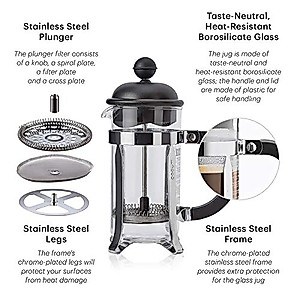 BODUM Caffettiera 3 Cup French Press Coffee Maker, White, 0.35 l, 12 oz