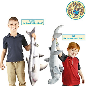 TigerHart Sammy The Shark - 34 Inch Long Great White Stuffed Animal Plush