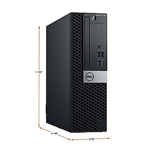 DELL Optiplex 7060 SFF Desktop Computer PC | Intel 8th Gen i5-8500 (6 Core) | 16GB DDR4 Ram New 1TB NVMe M.2 SSD | Built-in WiFi & Bluetooth | Windows 11 Pro | Wireless Keyboard & Mouse(Renewed)