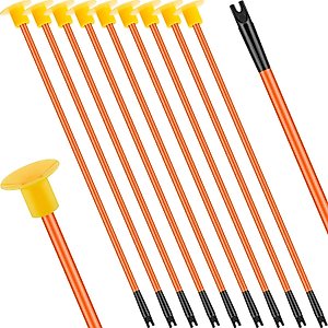Skylety 10 Pieces Replacement Suction Cup Toy Replacement Rubber Tip for Toy (Orange)