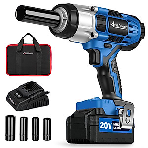 AVID POWER 20V Cordless Angle Grinder w/4.0A Battery & Fast Charger Bundle with 20V Cordless Impact Wrench w/Max Torque 330 ft lbs (450N.m)