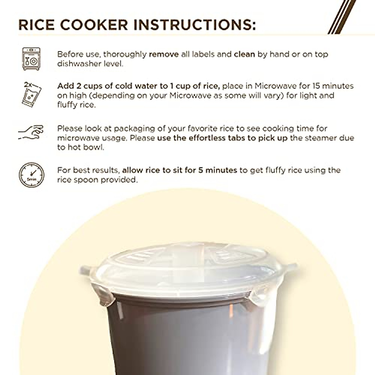 Microwave Rice Cooker and Vegetable Steamer