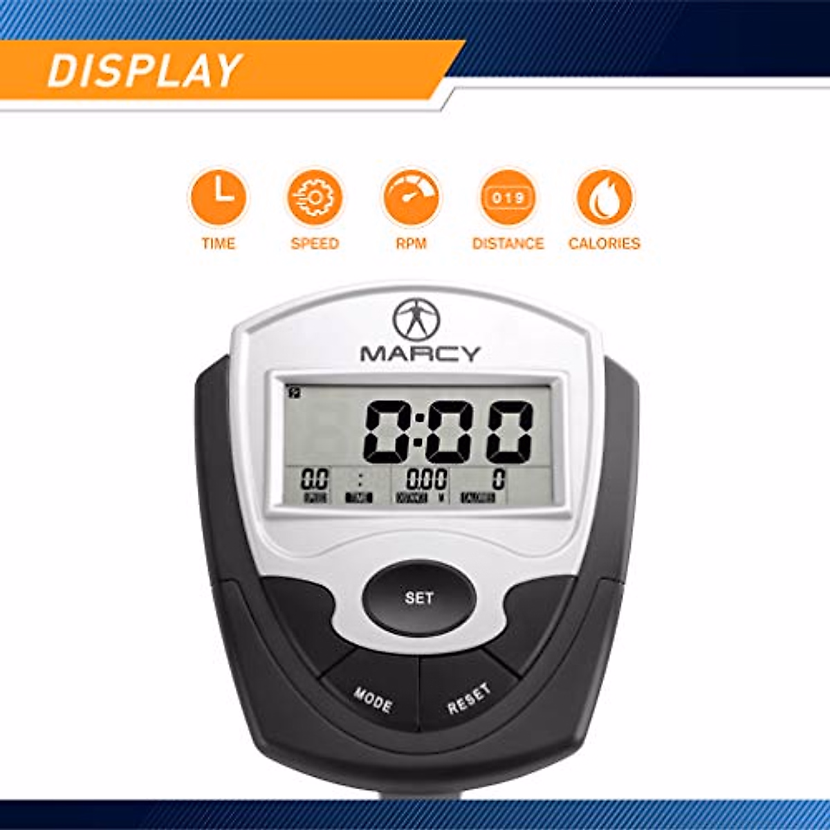 Marcy Exercise Upright Fan Bike for Cardio Training and Workout AIR-1 , black, 48.0' L x 25.0' W x 48.0' H