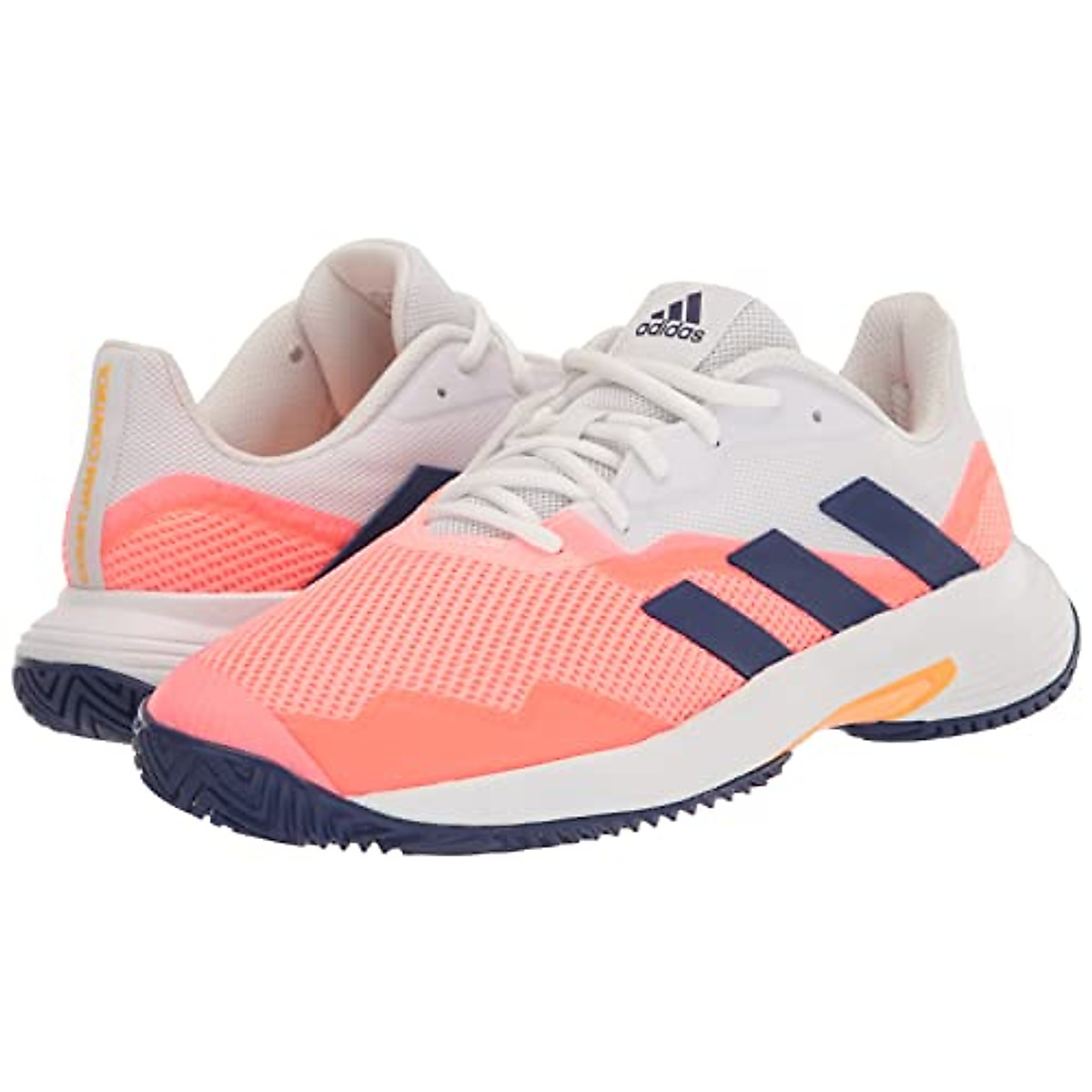 adidas Women's Courtjam Control Tennis Shoe, Acid Red/Legacy Indigo/Turbo, 7.5