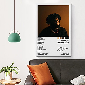 BIARA Rod Wave Poster Nostalgia Album Cover Poster Posters for Room Aesthetic Canvas Wall Art Bedroom Decor 12x18inch(30x45cm)