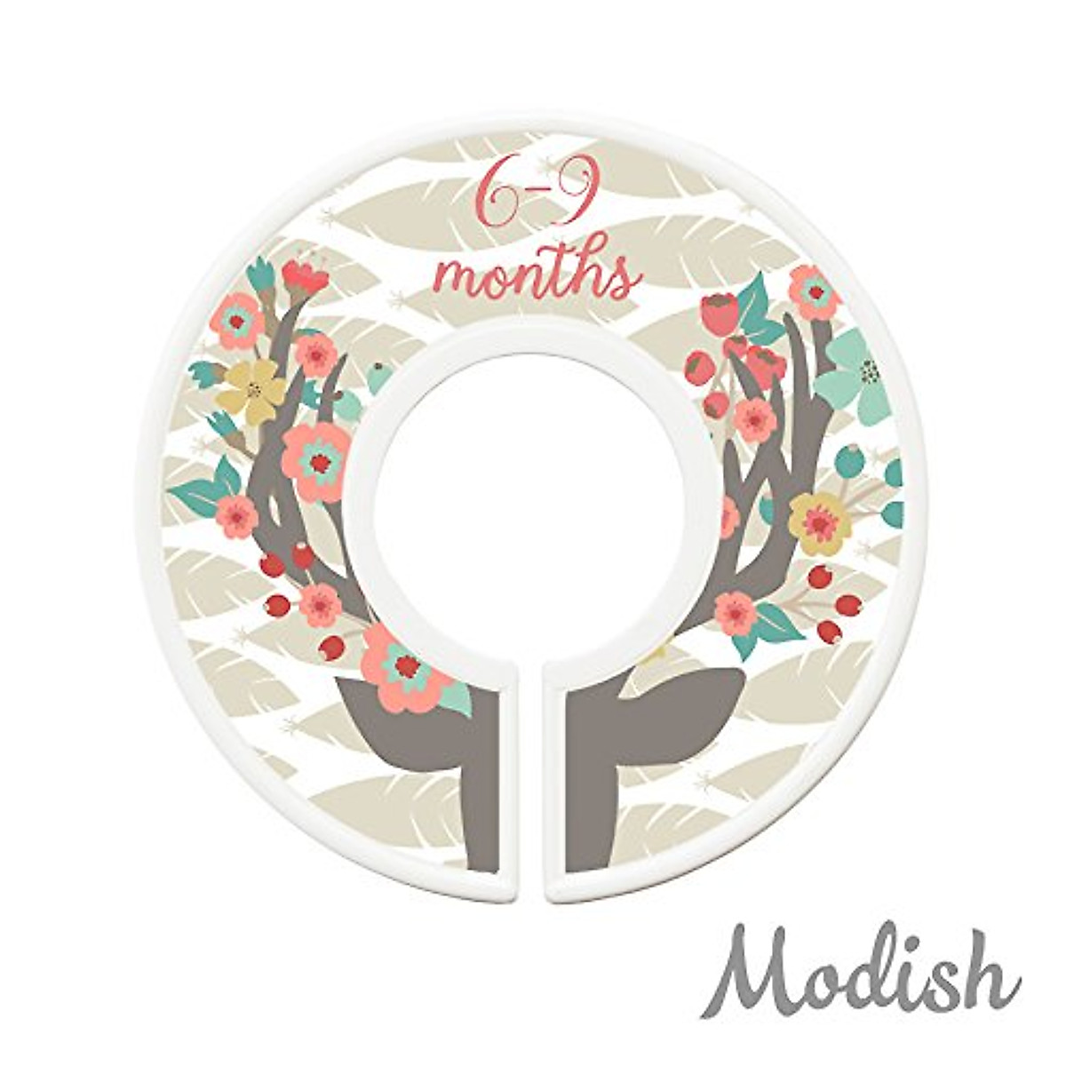 Modish Labels Baby Clothes Size Dividers, Baby Closet Organizers, Size Dividers, Baby Closet Organizers, Closet Dividers, Clothes Organizer, Nursery, Girl, Woodland, Deer, Boho, Flowers, Tan (Baby)