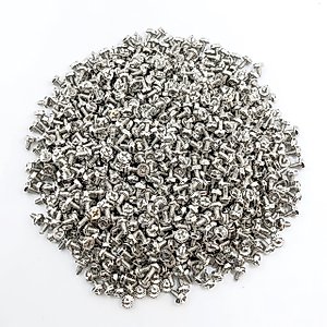 Bfenown100PCS 6#-32x6 Hex Phillips Head Replacement PC Computer Case Mounting Screws Fastener for Building Repairing and Maintaining Computer Systems Silver