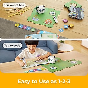 Makeblock mTiny Robot Toys for Kids 3-5 Years Old, Remote Control Interactive Emo Robot, Screen-Free Coding Robot for Kids with Programming Card, Gift for Boys and Girls Age 3+