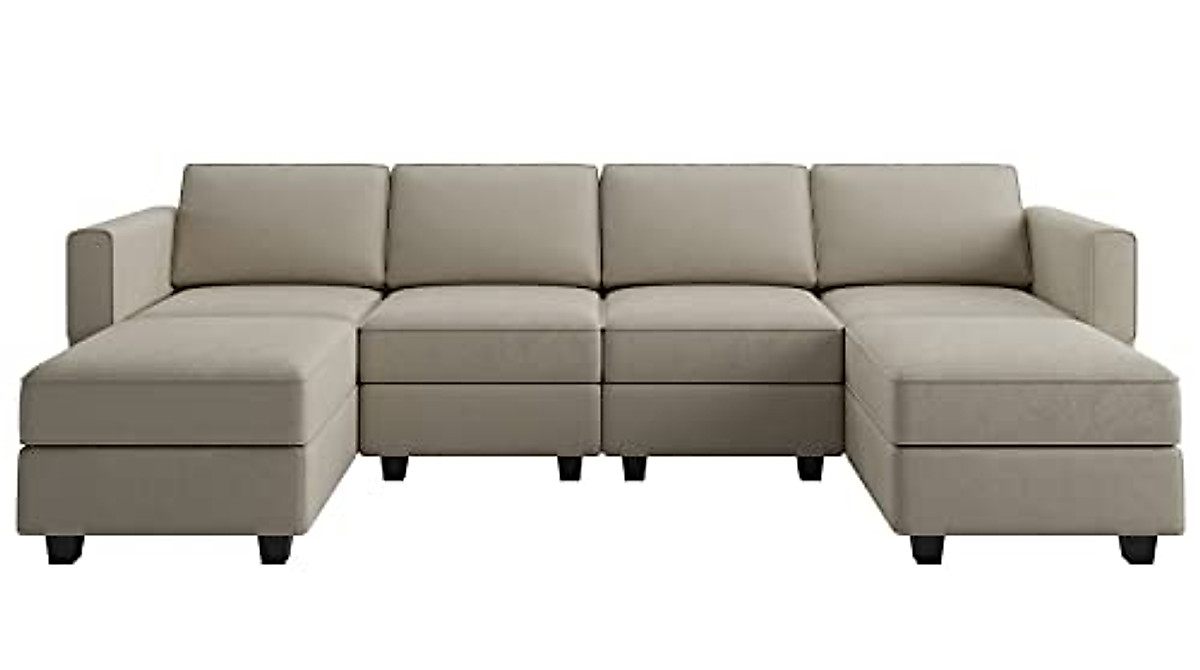Belffin Modular Sectional Sofa - Versatile U-Shape Velvet Couch