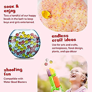 Non-Toxic Water Beads for Kids - .5 lb BPA Free Squishy Sensory Fidget Toys for The Bath and Playroom - Learn Counting and Improve Fine Motor Skills - Toddlers and Up - Waterbeedz by Alphafun