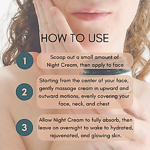 Peak Scents Organic Rose Phyto³ Night Cream with Hyaluronic Acid - Anti-Aging Face Moisturizer for Women - Wrinkle Cream with Rose Water, Vitamin C & E, and Acaí Stem Cells (2 fl. Oz)