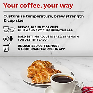 Instant Solo WIFI Connect Single Serve Coffee Maker, From the Makers of Instant Pot, Coffee Brewer, Includes Reusable Coffee Pod & Bold Setting, Brew 8 to 12oz., 40oz. Water Reservoir, Black