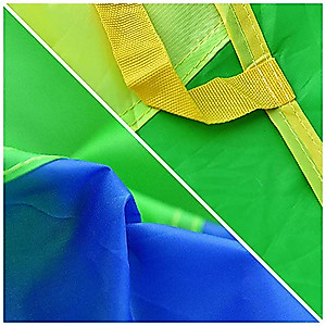 Rettebovon Parachute for Kids with 12 Handles Multi-Purpose Waterproof 12ft Play Parachute Toy Games for Team Games,You Can Also Use it for Picnic Mat and Furniture Cover (12ft)