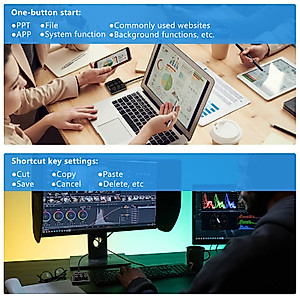 One Handed Macro Mechanical Keyboard,Multifunctional Mechanical Gaming Keypad with 9 Fully Programmable Keys Support NKRO, Hotkeys, One-Click Start, Floating Window and Macro for OS,Windows,Vista