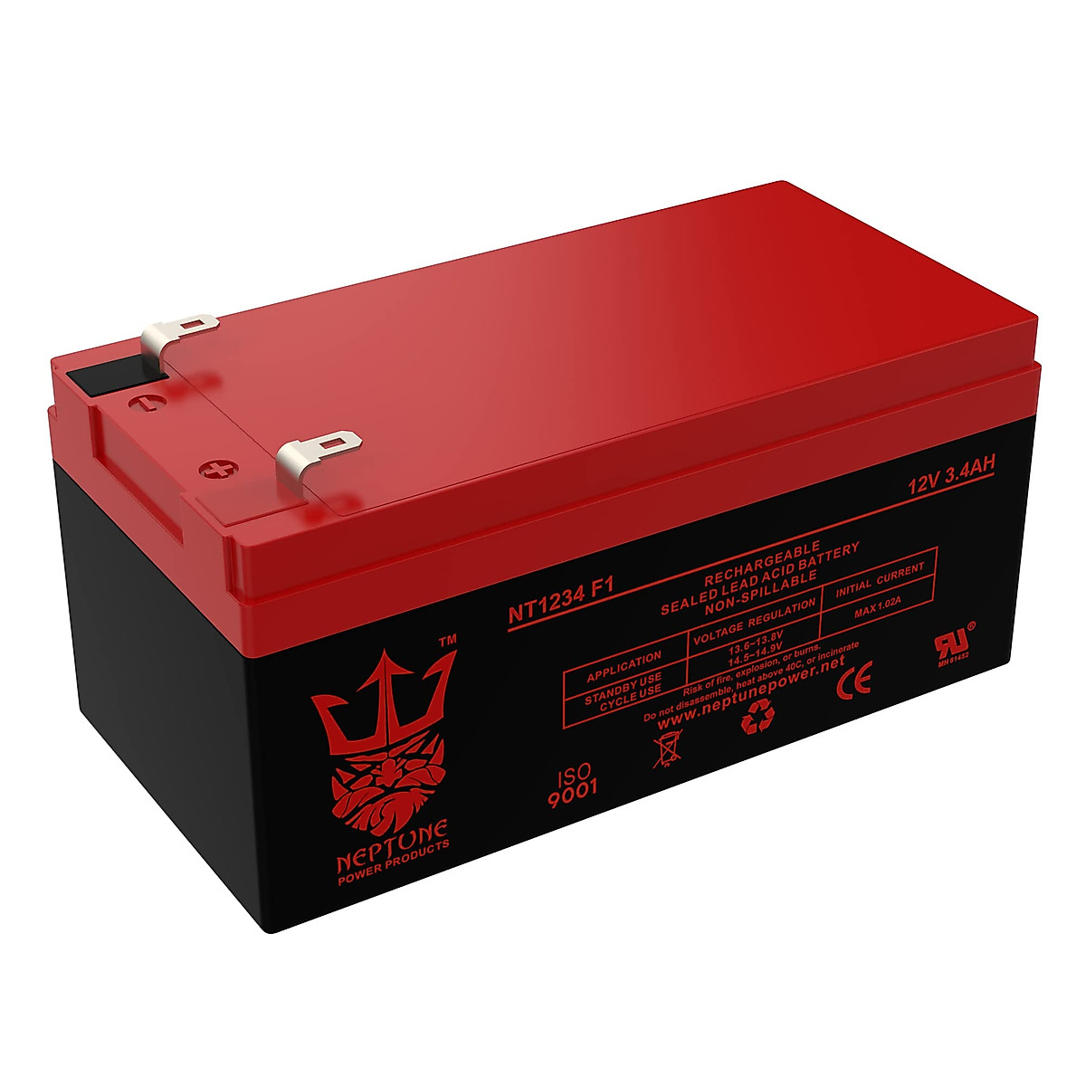 Neptune 12V 3.4AH Replacement Battery for Powersonic RBC35 WP3-12