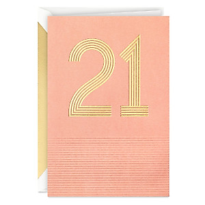 Hallmark Signature 21st Birthday Card (Here's to You)