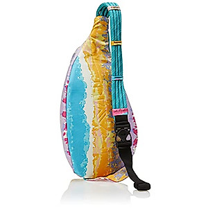 KAVU Go Time Bi-Fold Crossbody Wallet with Rope Strap - Beach Tie Dye