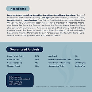 Ziwi Peak Steam & Dried Dog Food - Grass-fed Lamb w/Vegetables - High Protein, Low Carb, All Breeds & Lifestages, for Digestive Health (113.6oz)