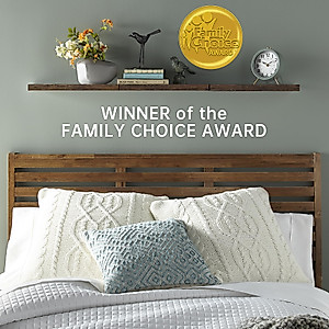 BAYKA Floating Wood Shelves - Wall Mounted for Bathroom,Bedroom,Living Room,Kitchen,Small Hanging Shelf for Books/Storage/Room Decor with 22lbs Capacity(Rustic Brown,Set of 3,15.7inch)