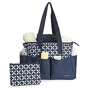Baby Boom Ivy 4Piece Tote Diaper Bag Set, Navy, One Size
