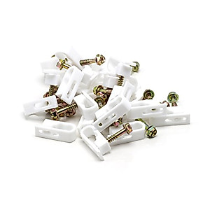 THE CIMPLE CO - Dual, Twin, or Siamese Coaxial Cable Clips, Cat6, Electrical Wire Cable Clip, 1/2 in Screw Clip and Fastener, White (100 Pieces per Bag)