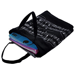 COCOMK Reusable Grocery Bags,Music bag,Canvas Tote Bag Perfect for Shopping,Laptop,School Books Medium