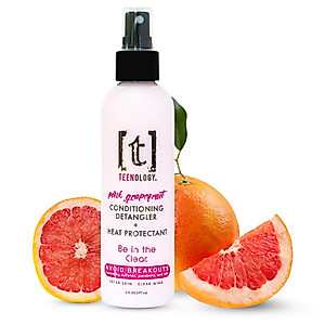Teenology Leave-In Conditioning Detangler + Heat Protectant for Teens - Helps with Acne and Breakouts - Pink Grapefruit Scent 6 oz.