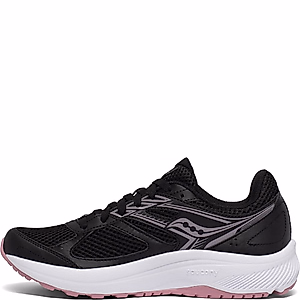 Saucony Women's Cohesion 14 Running Shoe, Black/Pink, 8.5