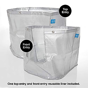 Modkat XL Litter Box, Top or Front-Entry Configurable, Includes Scoop and Liners - White