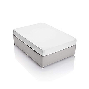 Cotton Home Depot 6 PCs Bed Sheet Set Egyptian Cotton 600 Thread Count(Flat Sheet, Fully Elasticized Fitted Sheet & 4 Pillow Cases), Pocket Size 18 Inches, White, California Queen