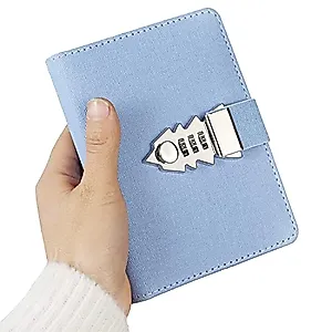 Lock Journal Combination Password Writing Travel Diary A7 Mini Notebook