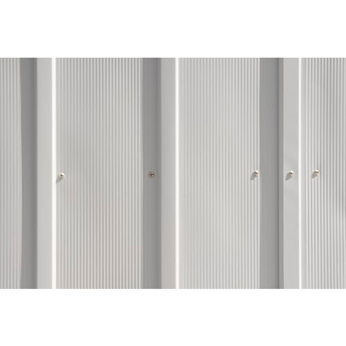 Arrow Shed Designed 6' x 3' x 6' Compact Outdoor Metal Backyard, Patio, and Garden Shed Kit, Flute Gray and Anthracite