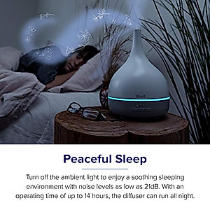 LEVOIT Essential Oil Diffuser, Aromatherapy Diffuse, Cool Mist Humidifier,300ml Aroma Diffuser with 7 Color Lights & Timer, Auto Shut-off, for Home Bedroom